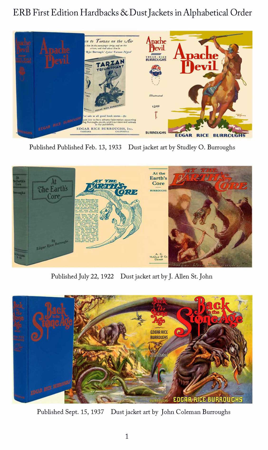 Illustrated Bibliography of Edgar Rice Burroughs® Released > Edgar Rice ...